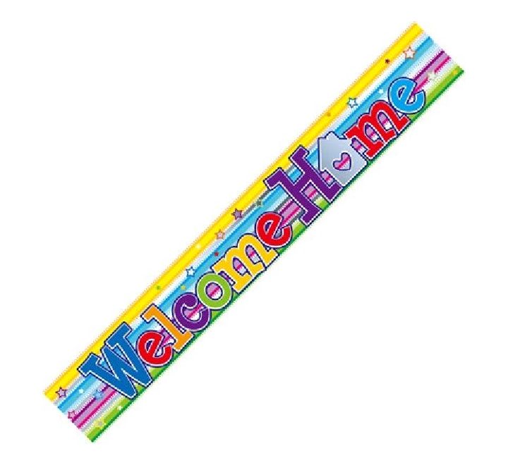 9FT WELCOME HOME SWIRL BANNER – London Balloon Shop