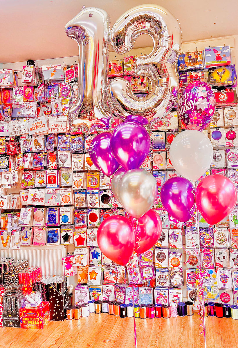Numbers Balloon Bouquet (any numbers and colours) – London Balloon Shop