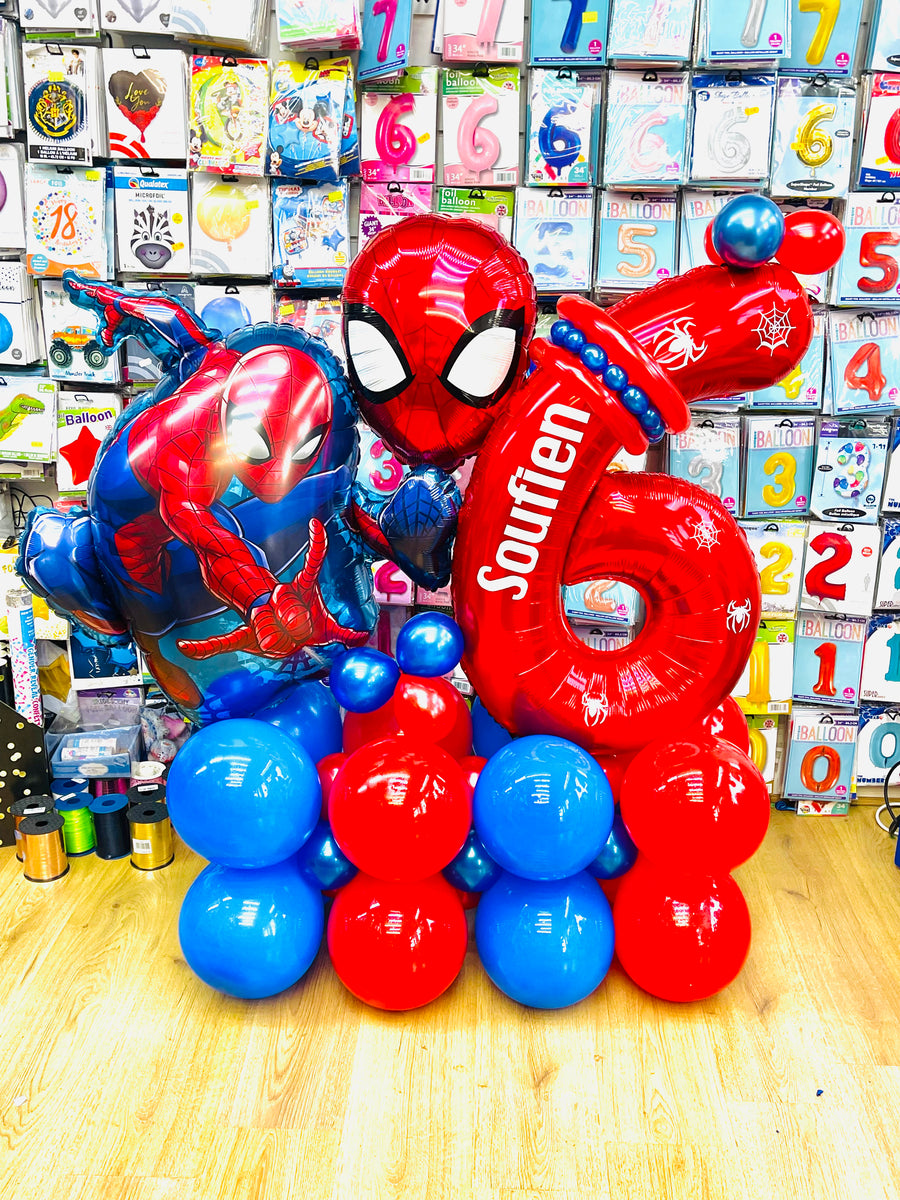 Spider-Man personalised Balloon Stacker – London Balloon Shop